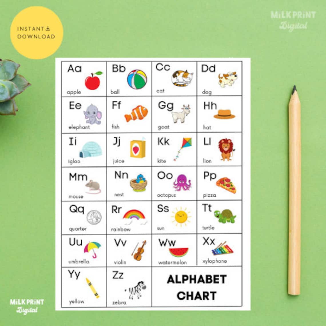 Alphabet Chart Phonics Chart Letter Sound Activity Preschool Montessori ...