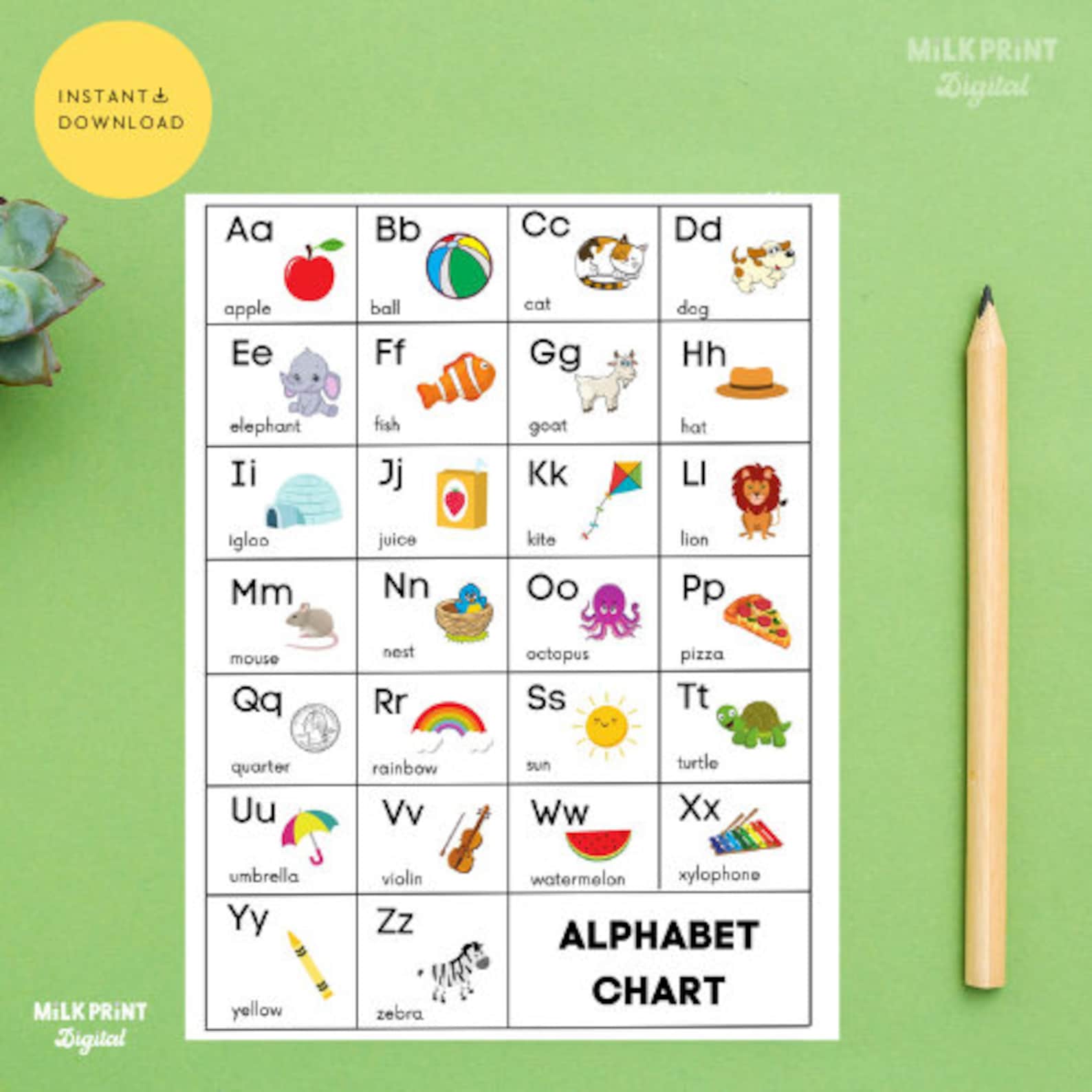 Alphabet Chart Phonics Chart Letter Sound Activity Preschool Montessori ...