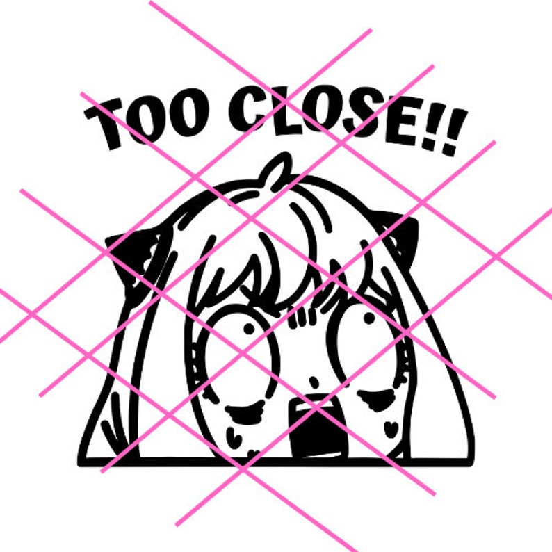 Anya Spy Family Anime Manga Car Sign SVG Cute Outline Cricut Silhouette ...