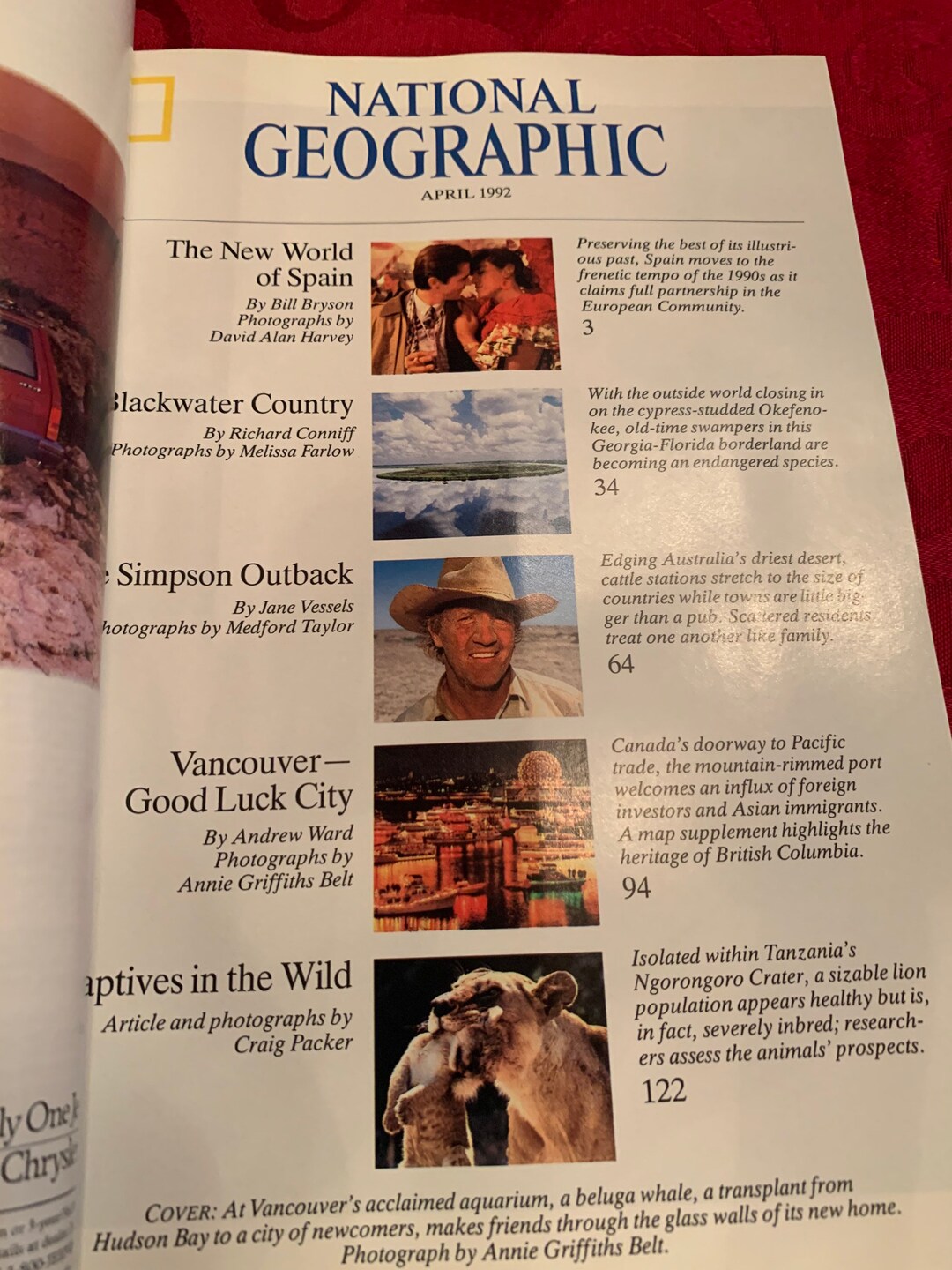 April 1992 National Geographic Magazine - Etsy