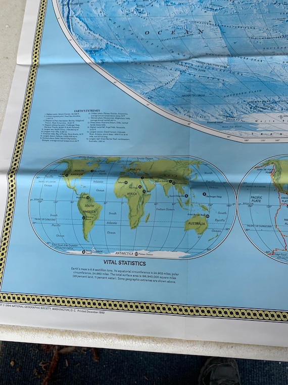 National Geographic Magazine World Map | Etsy
