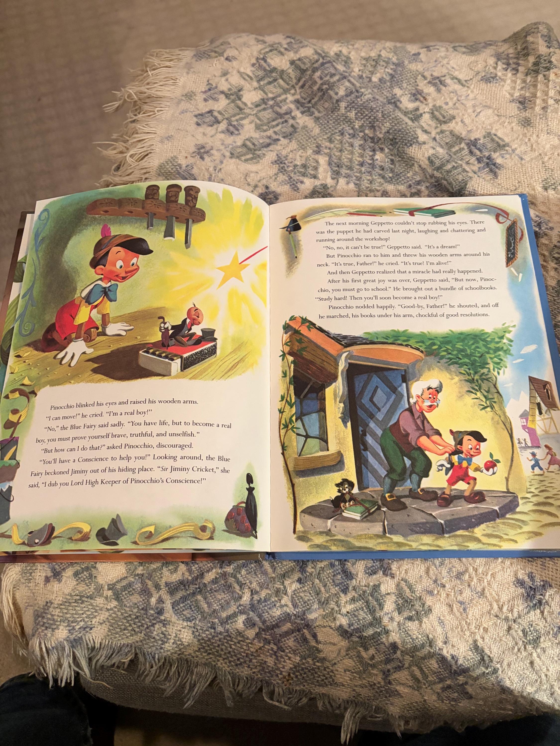 Walt Disney’s Pinocchio Vintage Golden Book 1984 Large Children’s Book ...