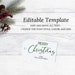 Editable Christmas Gift Tags, Holiday Party Favors (digital Download ...