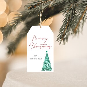 Editable Christmas and Holiday Gift Tags, Five Different Designs ...