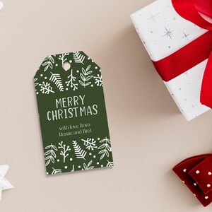 Editable Christmas and Holiday Gift Tags, Five Different Designs ...
