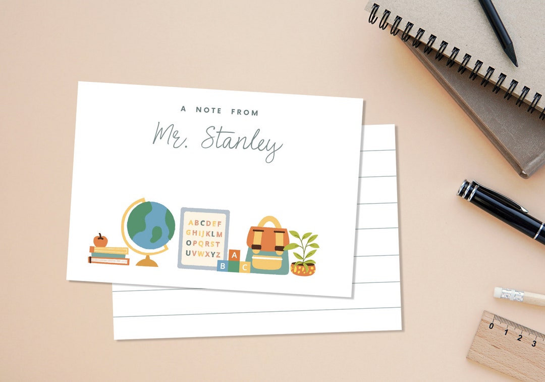 Personalized Teacher Note, Editable Stationery, Classroom Theme ...