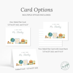 Personalized Teacher Note, Editable Stationery, Classroom Theme ...