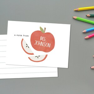 Personalized Teacher Note, Editable Stationery, Colorful Books, Teacher ...