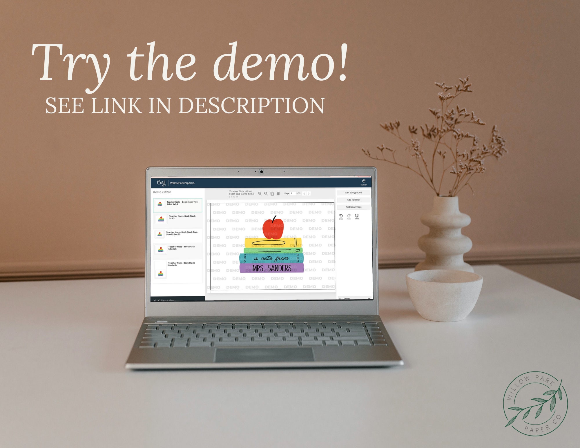 Personalized Teacher Note, Editable Stationery, Colorful Books, Teacher ...