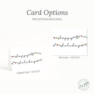 Festive Lights Holiday Card, Happy Holidays, Teacher Gift, Student Gift ...