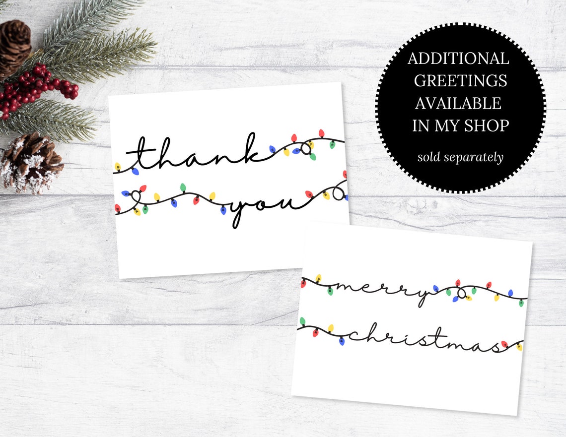 Festive Lights Holiday Card, Happy Holidays, Teacher Gift, Student Gift ...