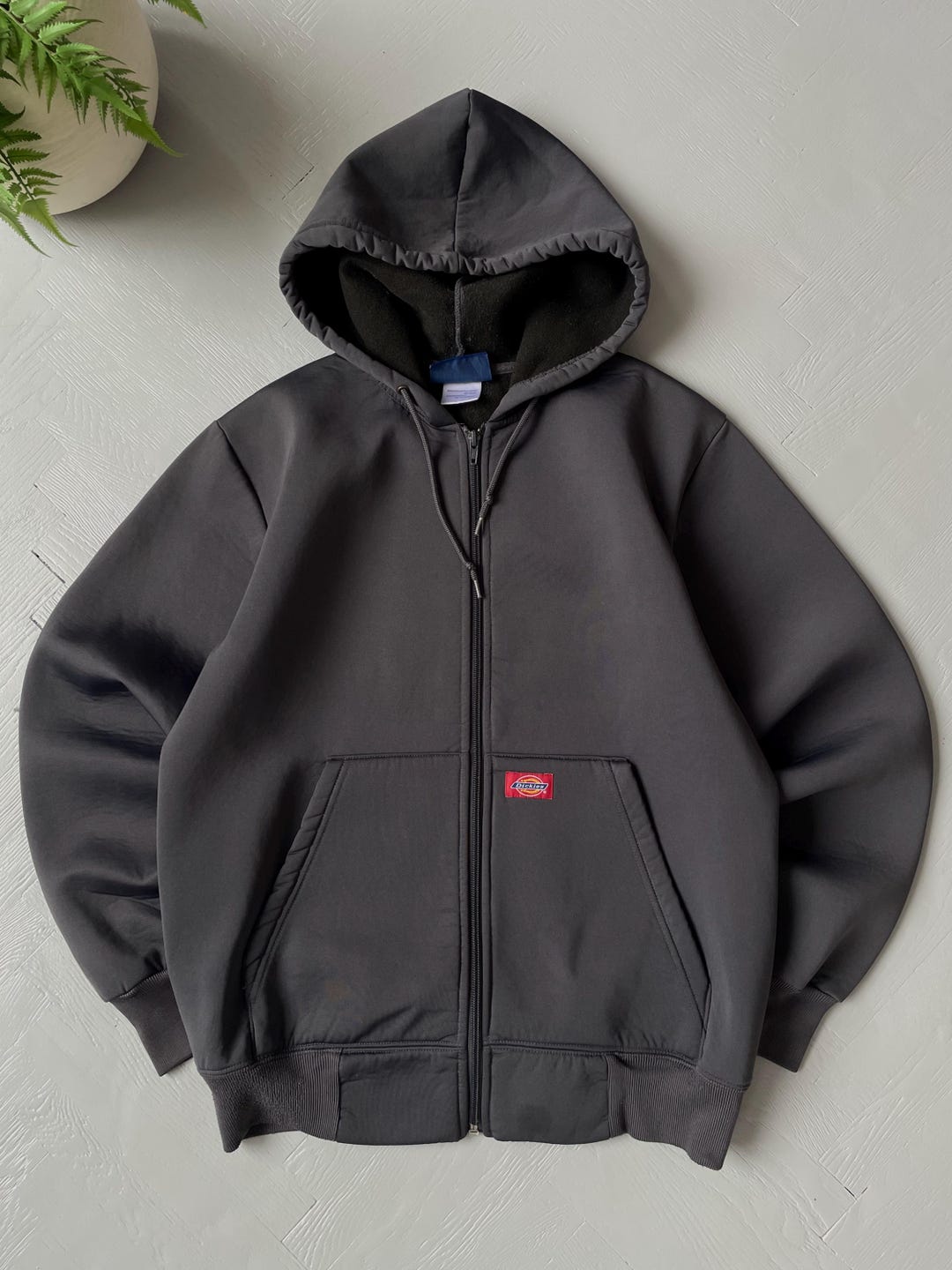 Vintage Dickies Zip Casual Cotton Logo Hooded Jacket Ash Gray Size S - Etsy