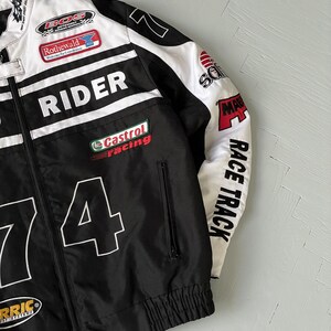 Vintage Speed Rider Racing Team Moto Jacket Nylon Black White Size M - Etsy