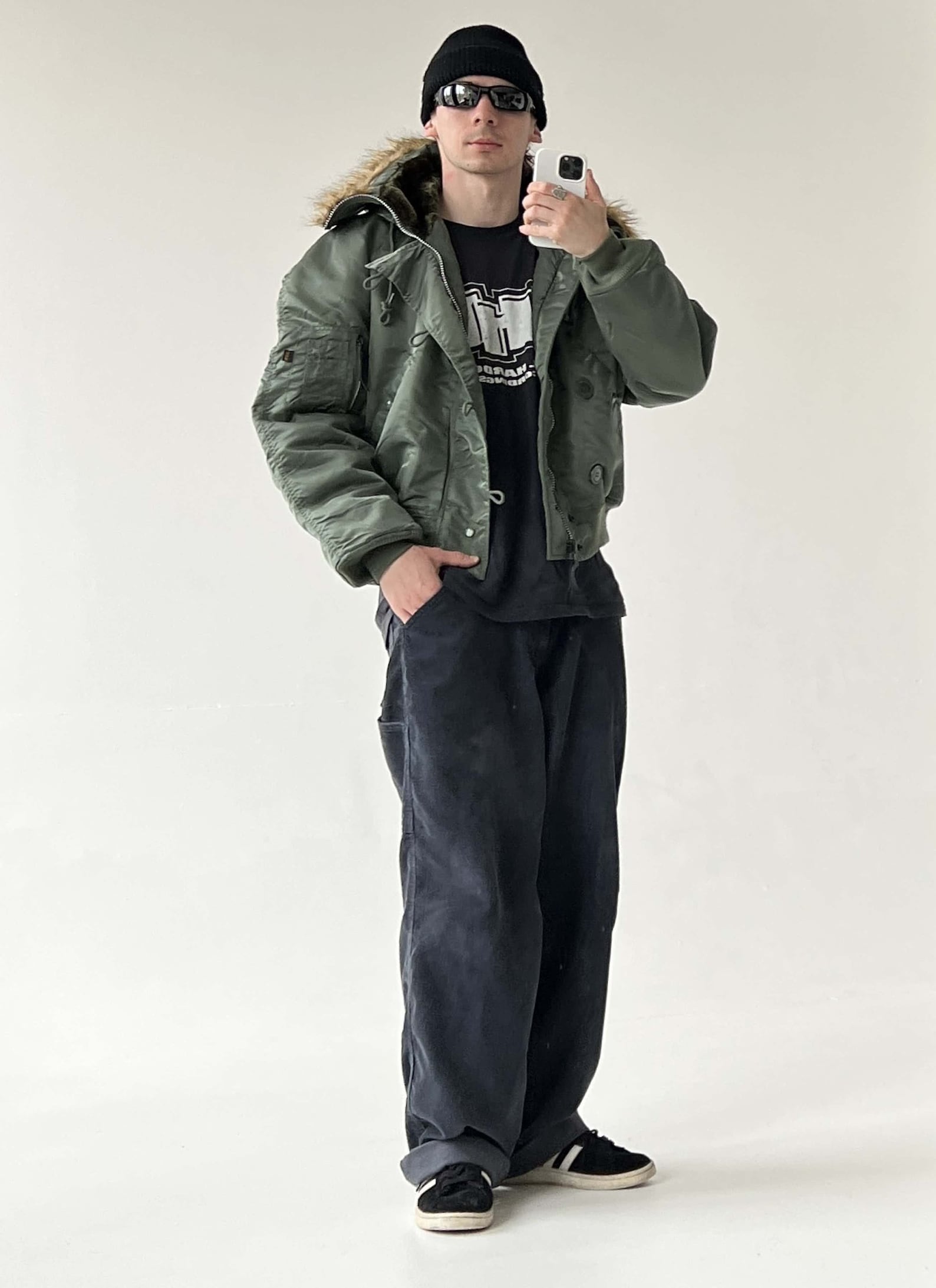 Vintage N2B Intermediate Bomber Jacket With Fur Olive Green M - Etsy