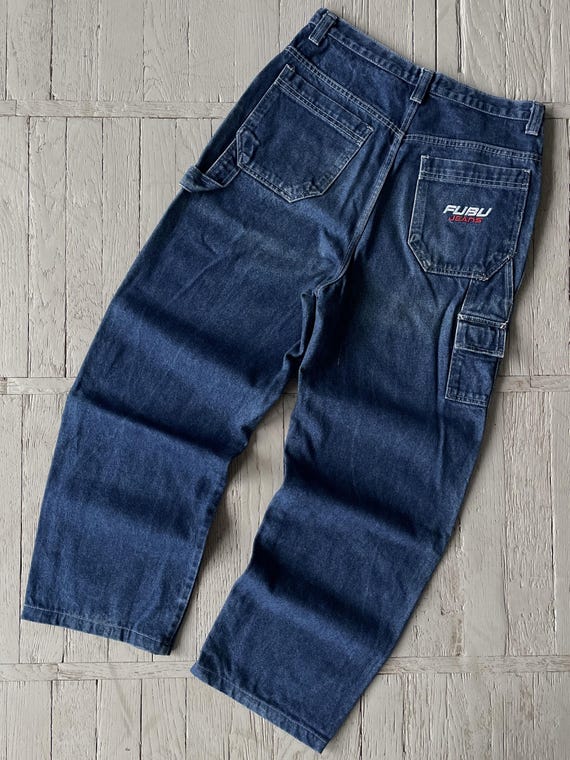 Vintage FUBU Baggy Denim Work Carpenter Jeans Washed … - Gem