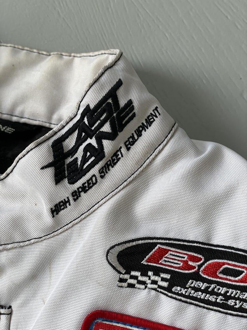 Vintage Speed Rider Racing Team Moto Jacket Nylon Black White Size M - Etsy