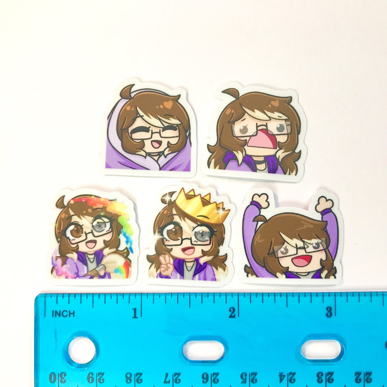 Choco Emote Sticker Set Die Cut Emote Stickers Glossy - Etsy