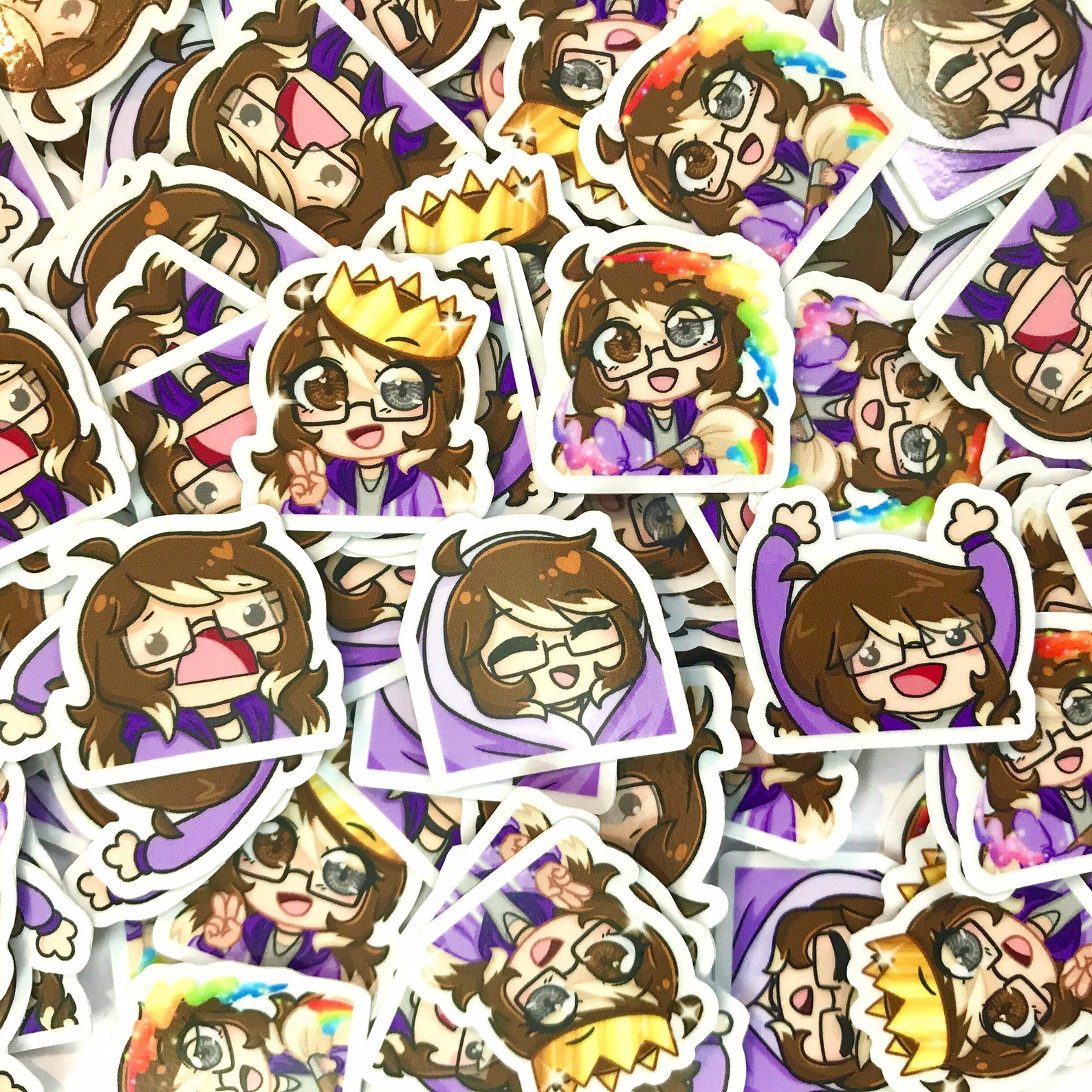 Choco Emote Sticker Set Die Cut Emote Stickers Glossy - Etsy
