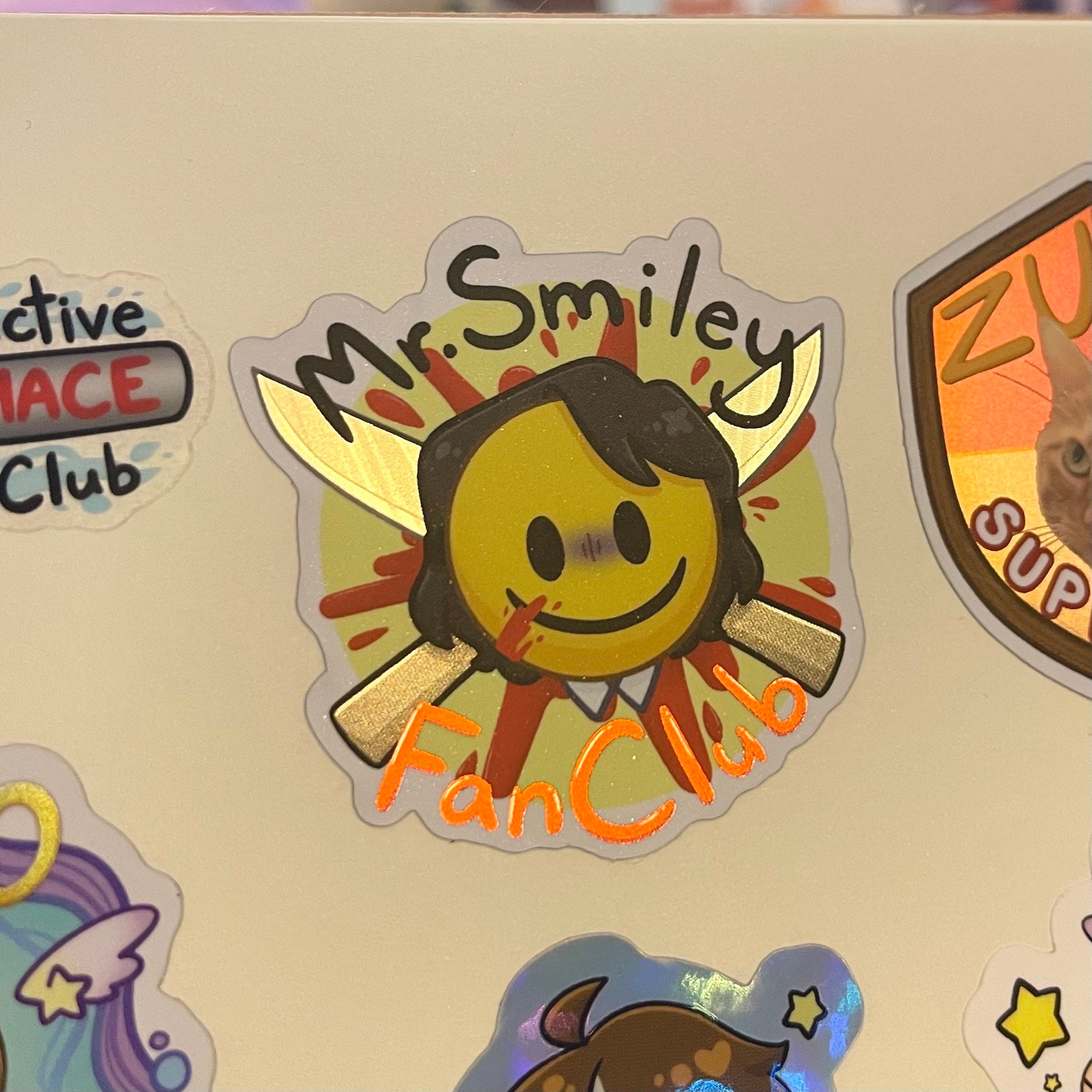 Mr. Smiley Shiny Matte Sticker - Etsy UK