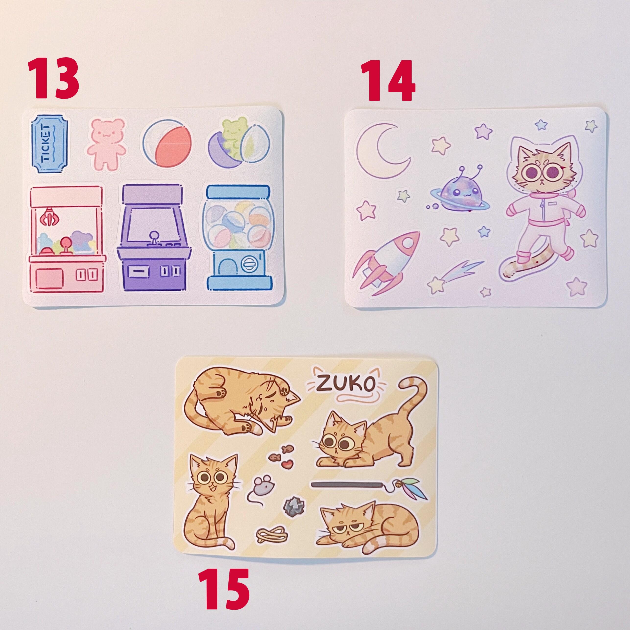 Pastel Cute Character Sticker Sheet – Mini Matte Vinyl Stickers - Etsy