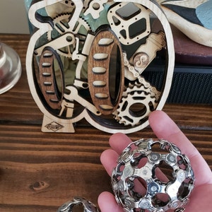 Bike Chain Ball | Handmade Upcycled Bicycle Globe | Recycled Bike Parts ...