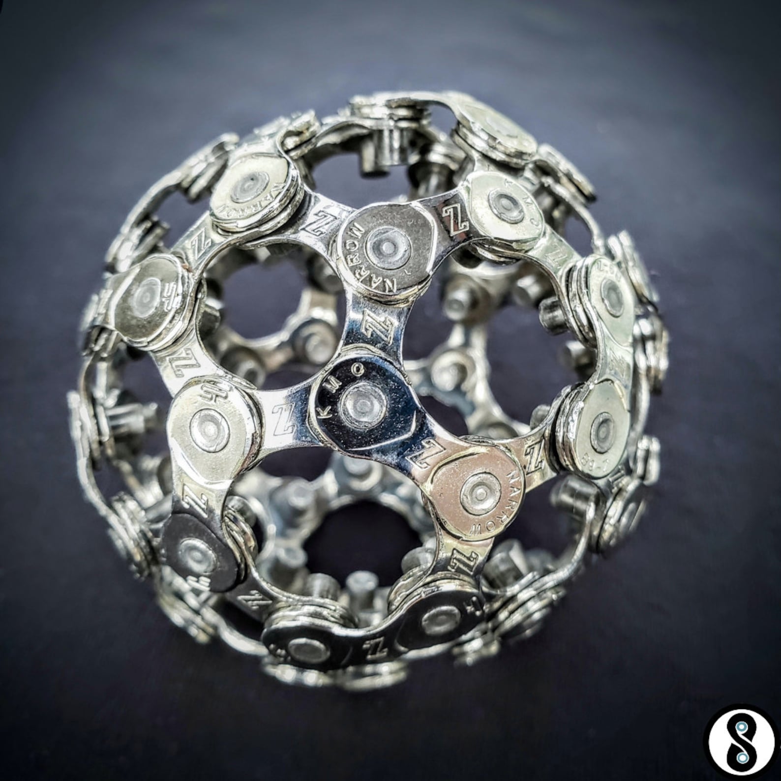 Bike Chain Ball | Handmade Upcycled Bicycle Globe | Recycled Bike Parts ...