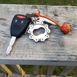 Ball & Chain | Bike Chain Link | Paracord Globe Knot Keychain ...