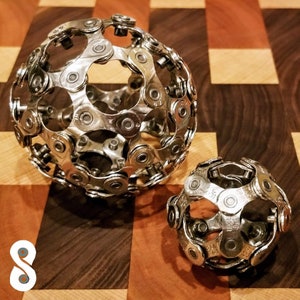 Bike Chain Ball | Handmade Upcycled Bicycle Globe | Recycled Bike Parts ...