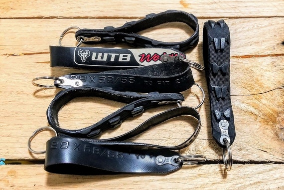 Bike Tire Tread and Chain Link Keychain Bicycle Keychain - Etsy