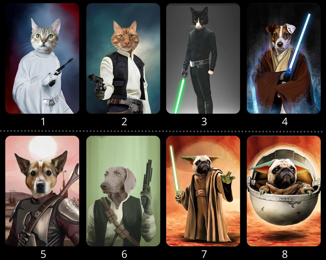 Star Wars Pet Portraits Pet Portraits Dog Art Car Art | Etsy