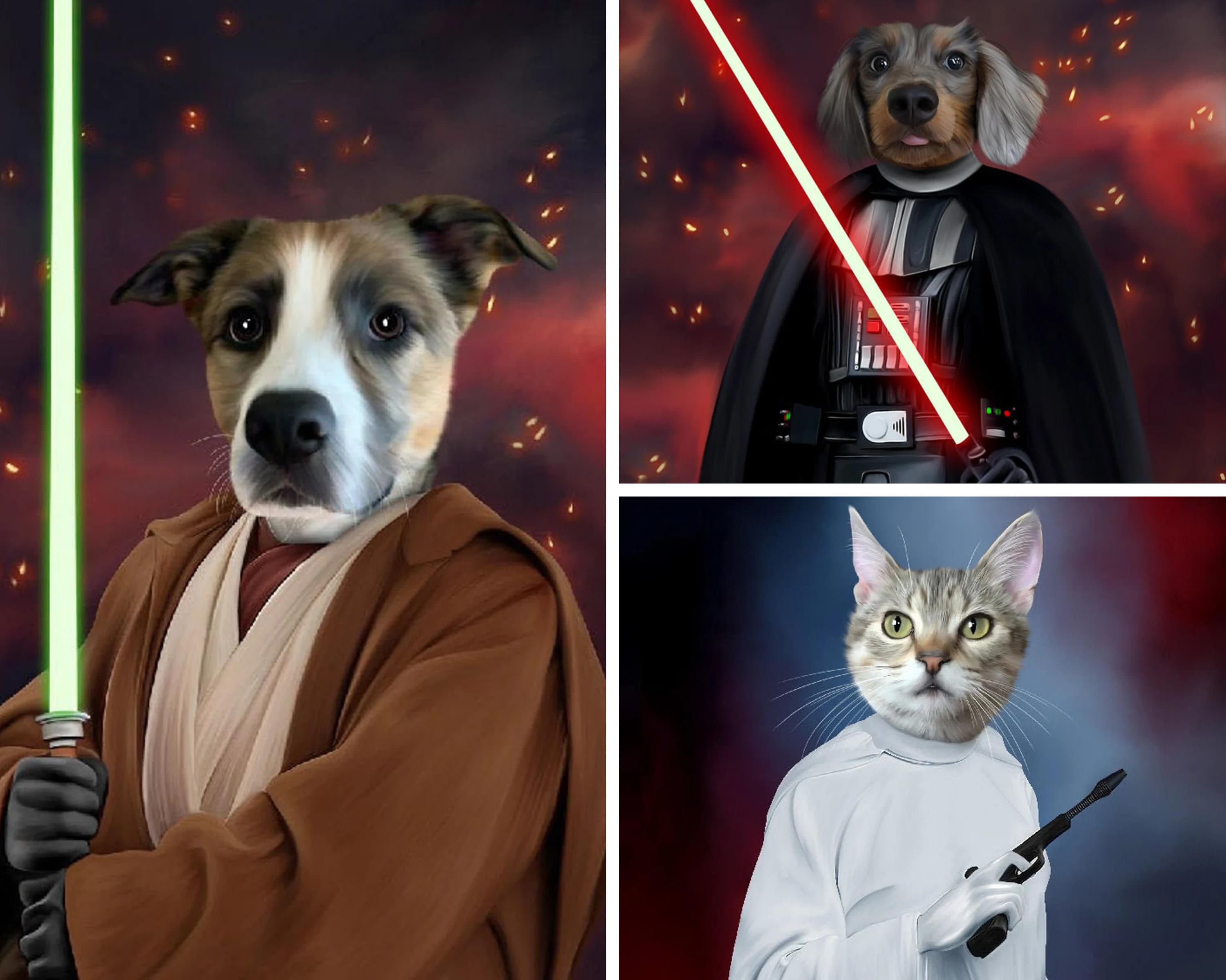 Star Wars Pet Portraits Pet Portraits Dog Art Car Art | Etsy