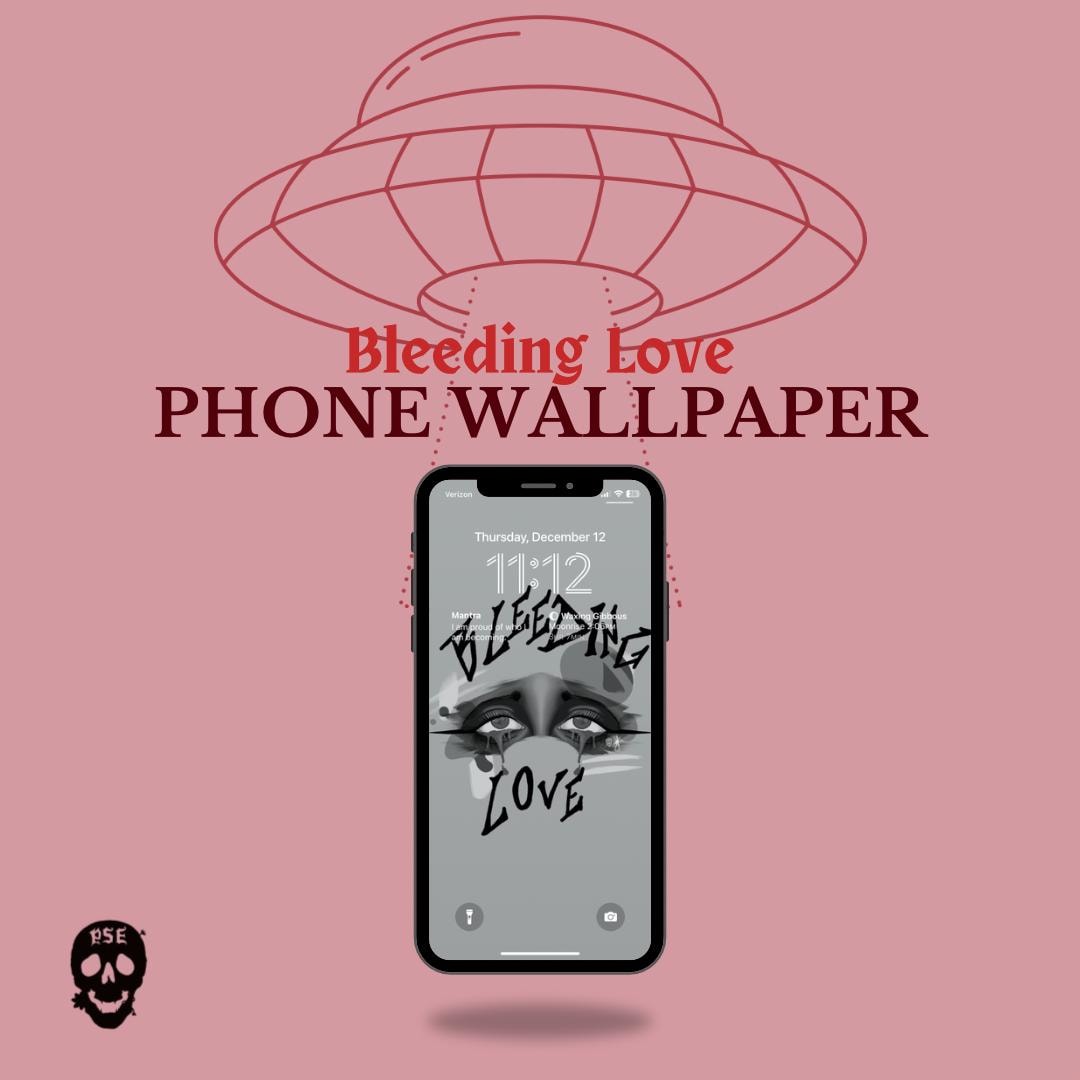 Bleeding Love Phone Wallpaper, Aesthetic Illustration (digital Download ...