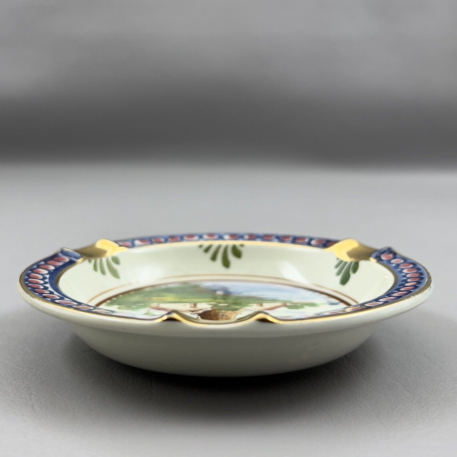 Vintage Holland Ceramic Ashtray Windmill Gold Trim 3 Slot - Etsy