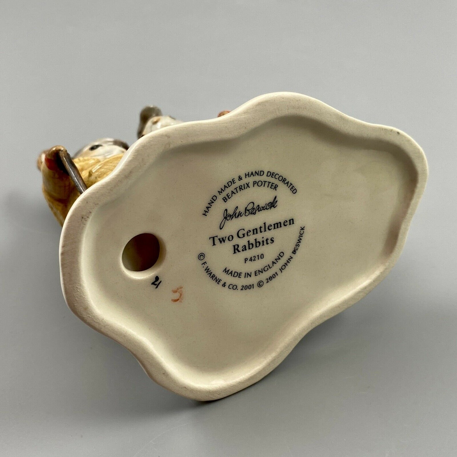 Beatrix Potter Two Gentlemen Rabbits P4210 John Beswick 2001 England ...