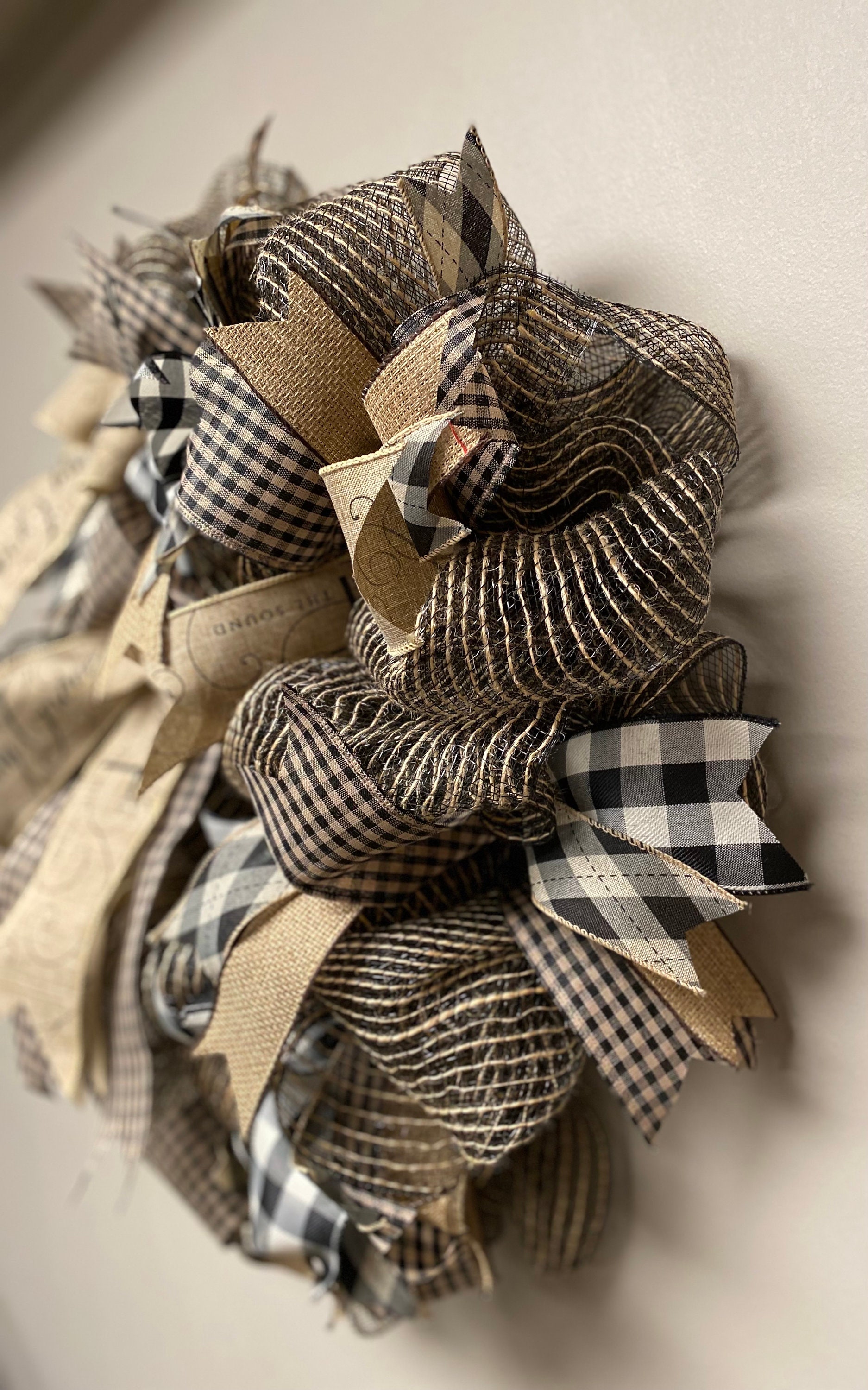 Amazing Grace Ribbon, Farmhouse/country Front Door or Décor/buffalo ...