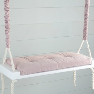 Glamorous Swing Chair Pink, Wooden Rope Swing, Adult Inside Swing ...