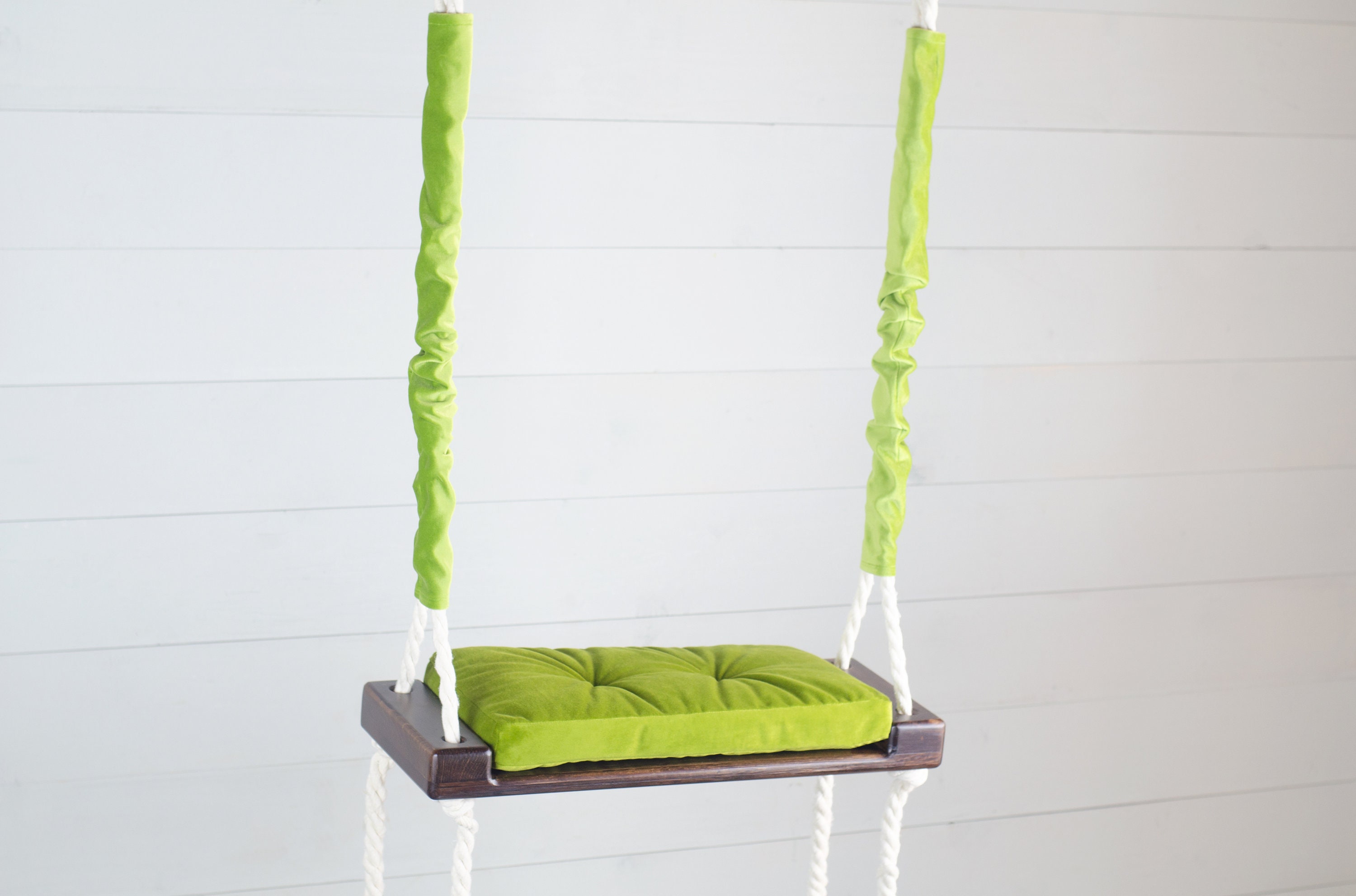 Toddler swing indoor wooden rope swing kids hanging swing | Etsy