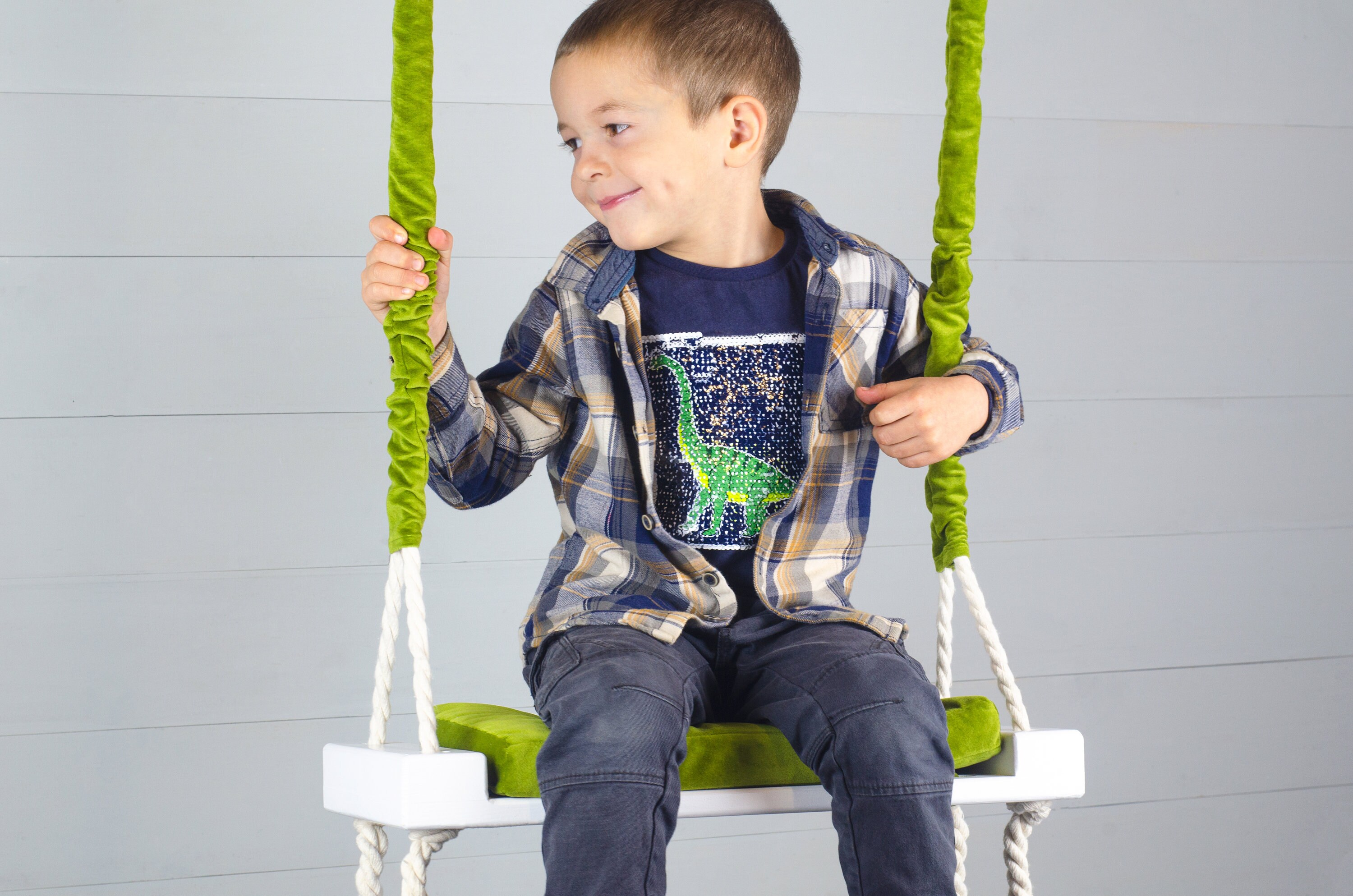 Toddler swing indoor wooden rope swing kids hanging swing | Etsy