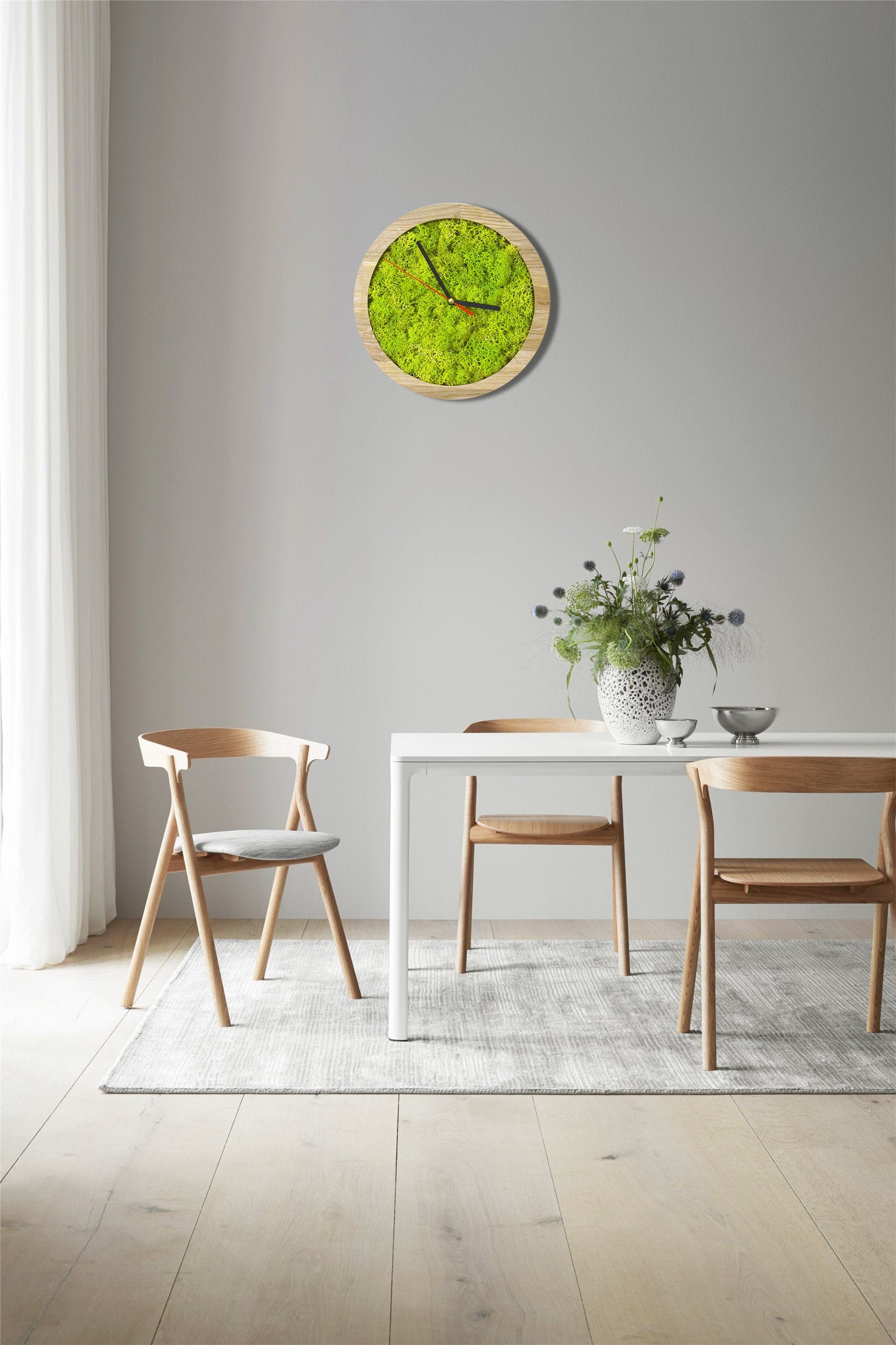 Modern Clock Wood Wall Clock Unique Wooden Clock Natural - Etsy