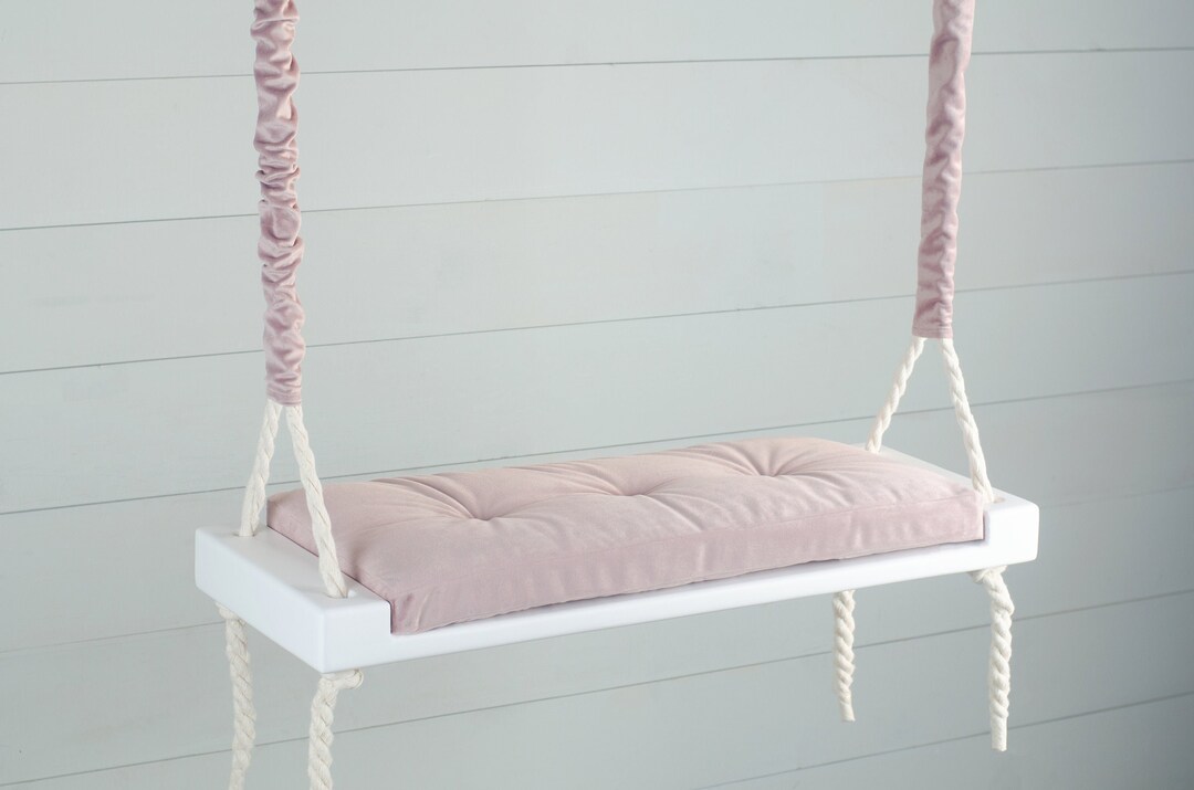 Glamorous Swing Chair Pink, Wooden Rope Swing, Adult Inside Swing ...