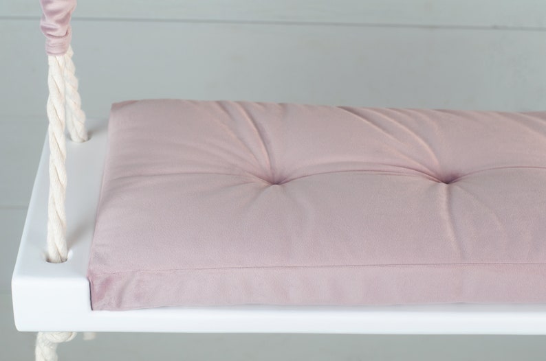 Glamorous Swing Chair Pink Wooden Rope Swing Adult Inside - Etsy