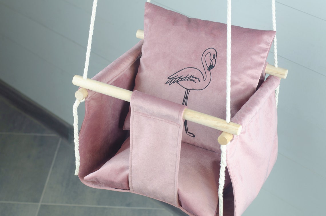Glamorous Swing Chair Pink, Baby Swing Chair, Personalized Swing Chair ...