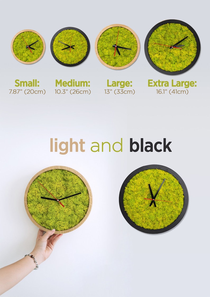 Unique Wall Clock Charcoal Shade Wall Clock Large Modern - Etsy
