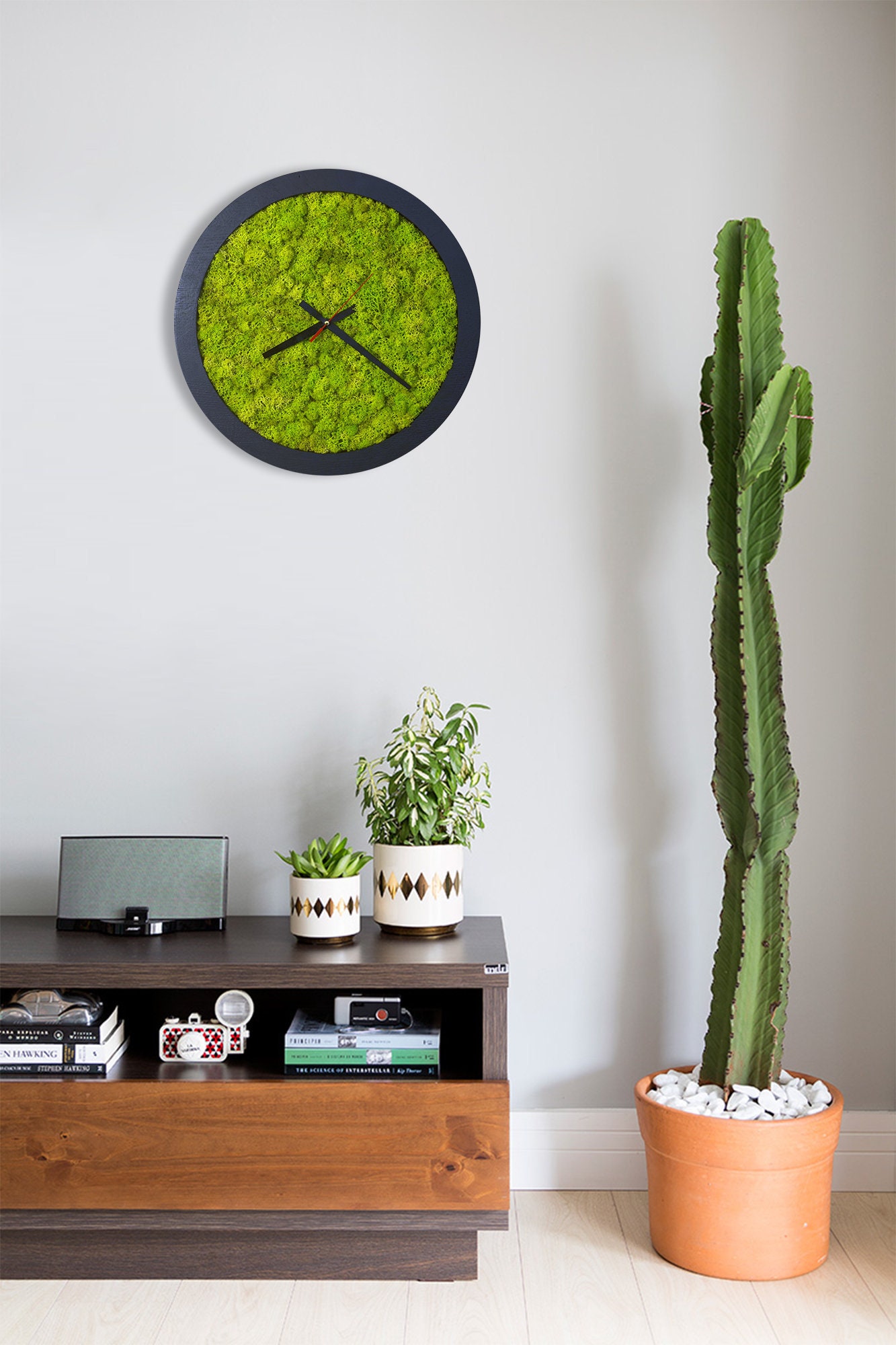 Unique wall clock Charcoal Shade Wall Clock Large Modern | Etsy