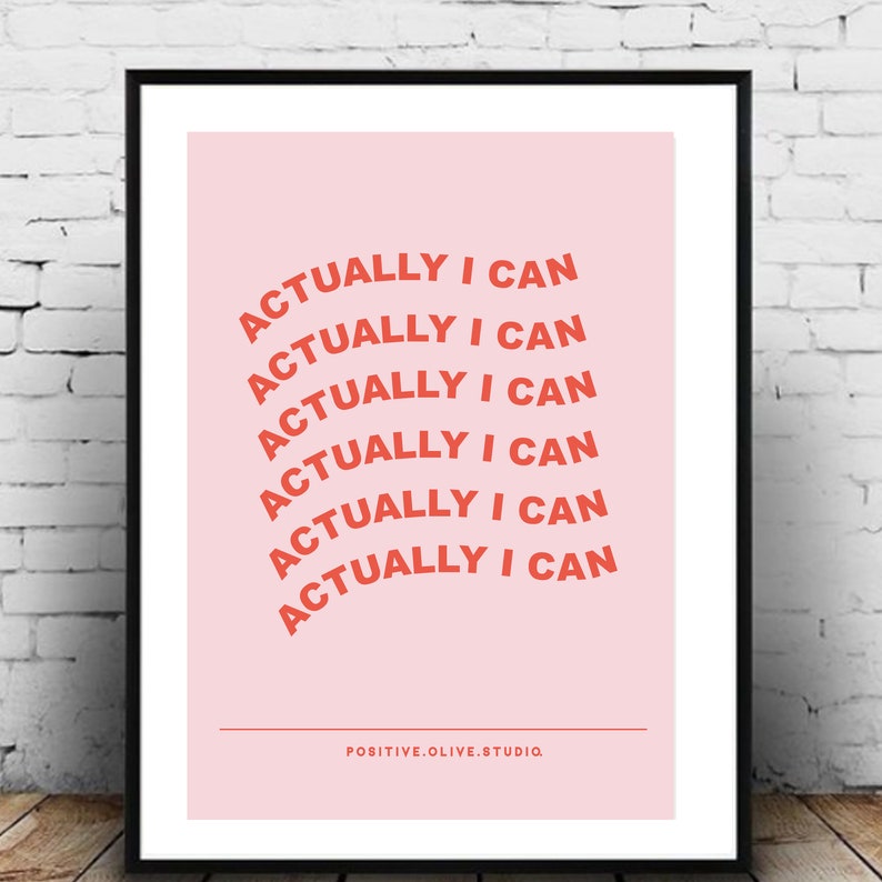 ACTUALLY I CAN - Etsy