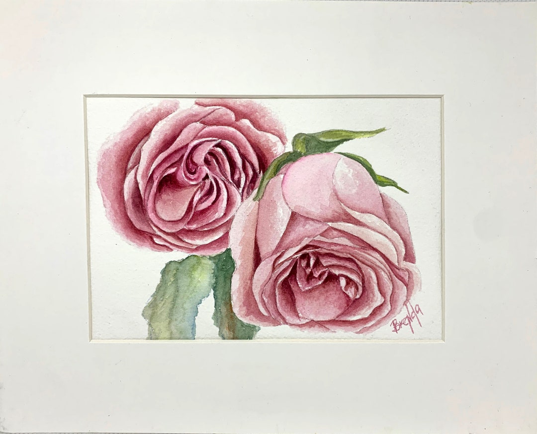 ROSE BUDS | Original Watercolor Painting | Floral Art | Watercolor ...