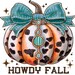 Howdy Fall Western Pumpkin Png Sublimation, Fall Cowhide Pumpkin, Fall ...
