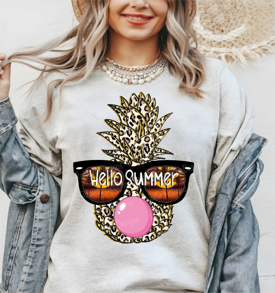 Hello Summer Pineapple Png, Summer Time Png, Pineapple With Glasses ...