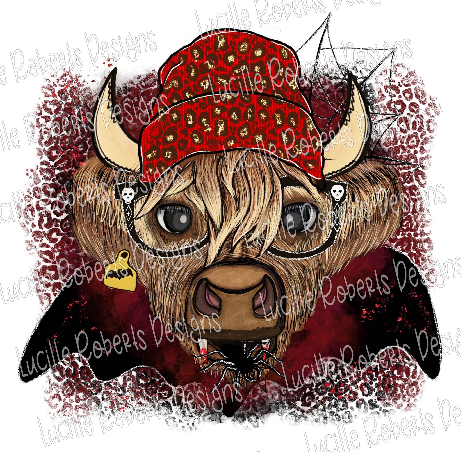 Halloween Cow Png Vampire Cow Sublimation Long Hair Cow Cow - Etsy