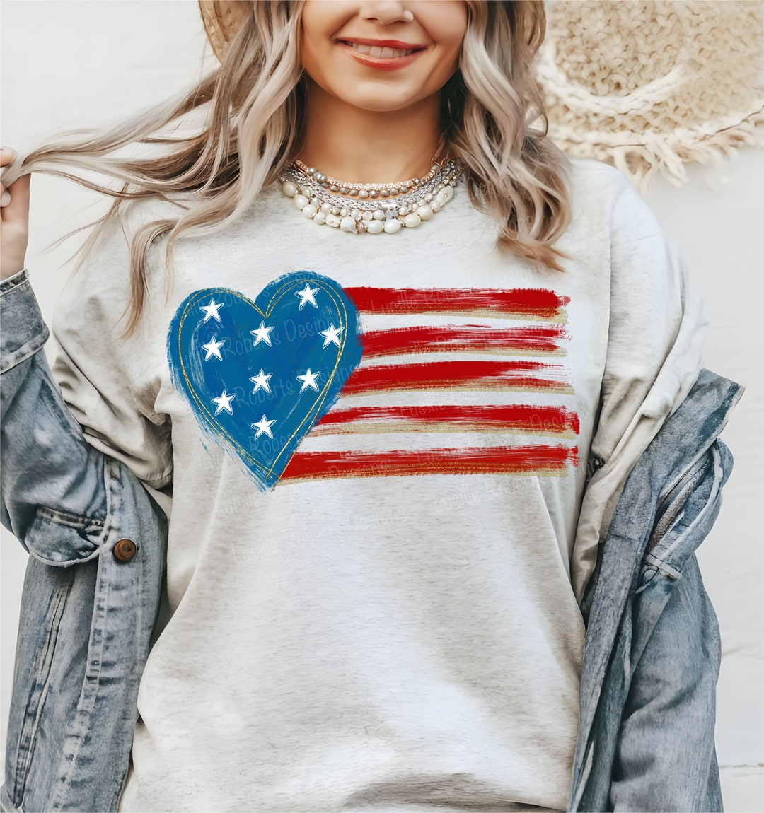 4th of July American Flag Png, Painted USA Flag Png, Hand Drawn Flag ...